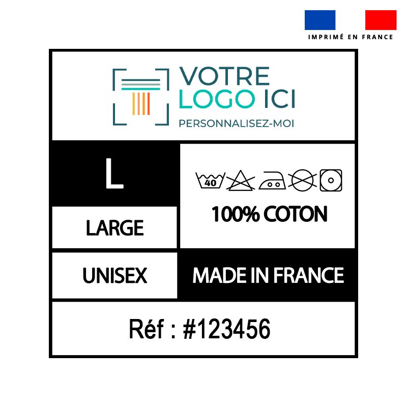 Customisable iron-on labels - Tissus Print