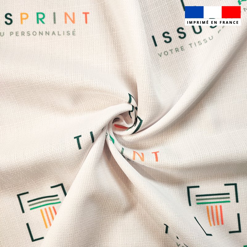 Personalised linen look fabric - Tissus Print
