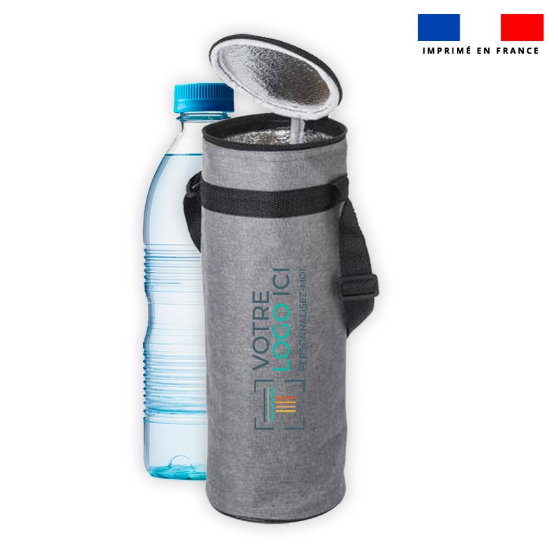 Bouteille en verre avec pochette liège naturel STOCK - Tissus Print